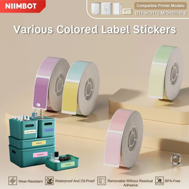 Nimbot D11/D101/D110 Color Label Paper - Used for categorizing sticky ...