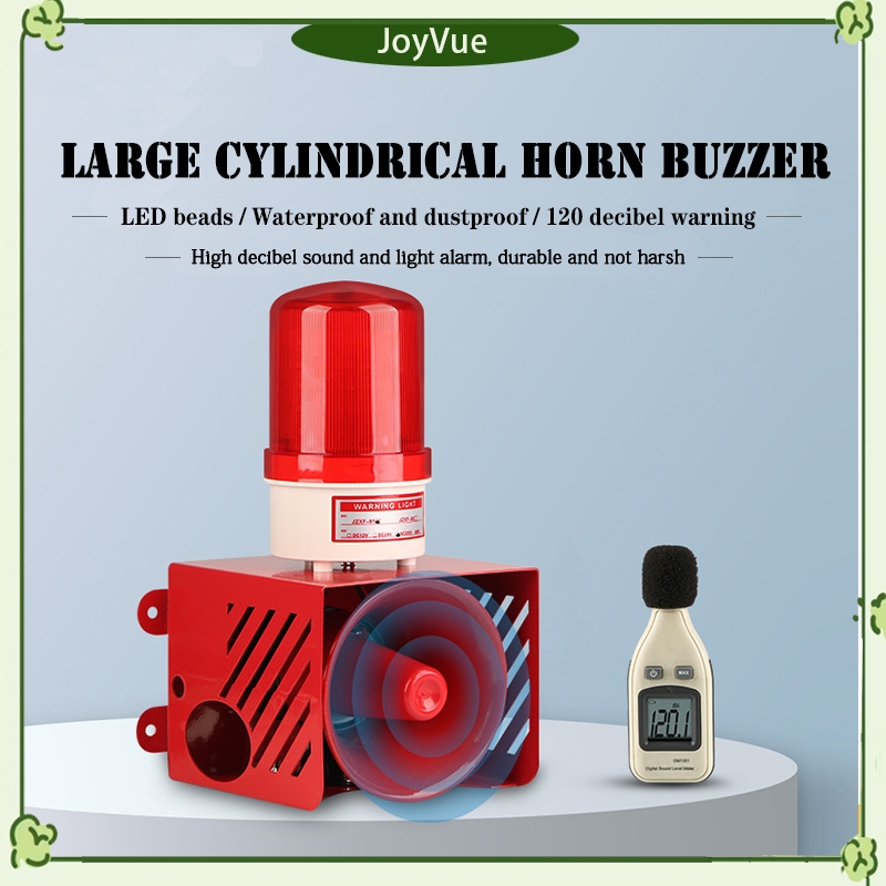 AC220V/DC24V industrial security electric strobe light continuous alarm high decibel horn buzzer ...