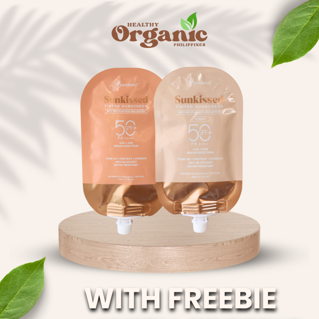 BAREFACED Pouch Sunkissed Light Tinted Sunscreen SPF50 Sun Protect Make ...