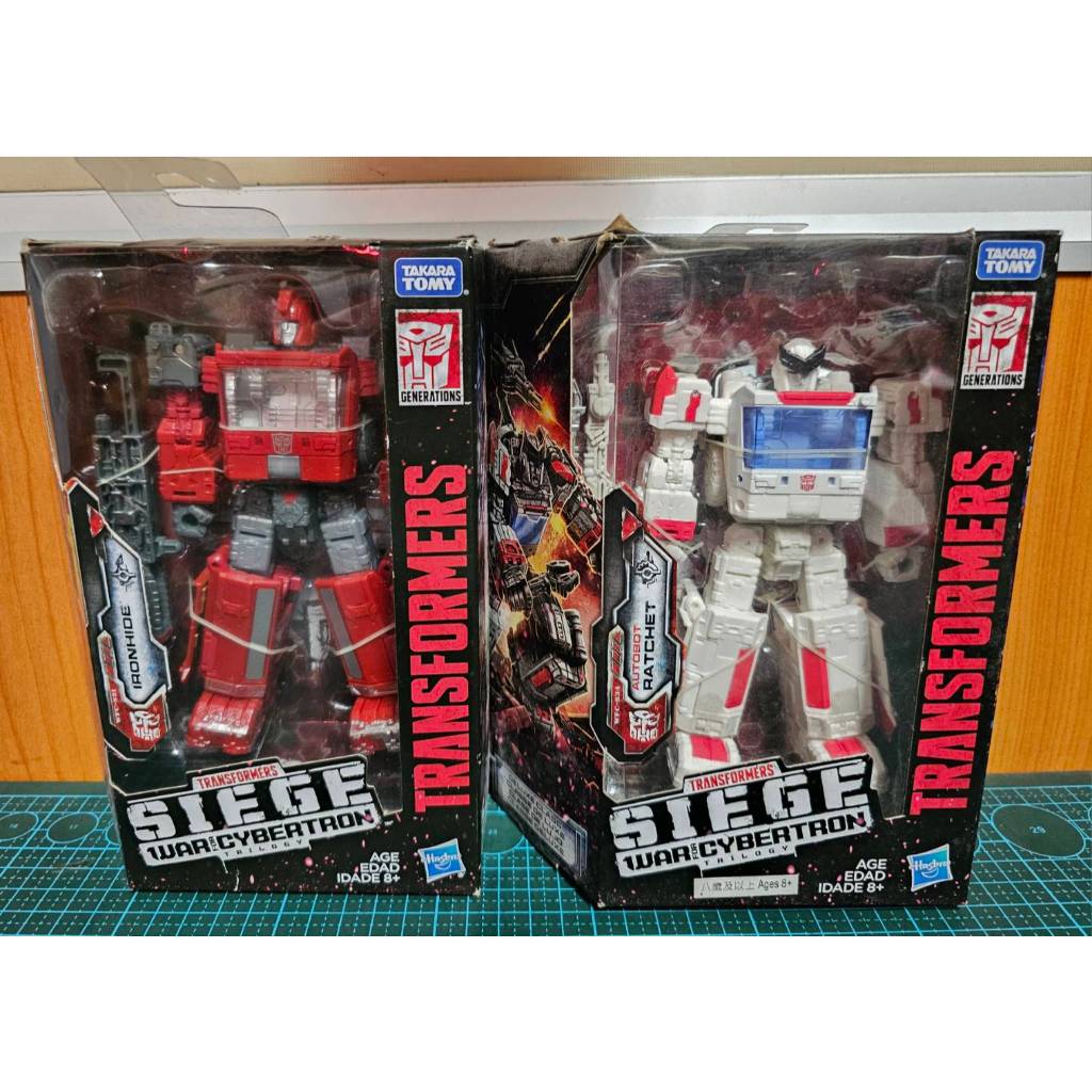 Transformers TF Siege Ironhide & Ratchet War for Cybertron WFC - S21 & S34 Deluxe Class Set of 2 ...