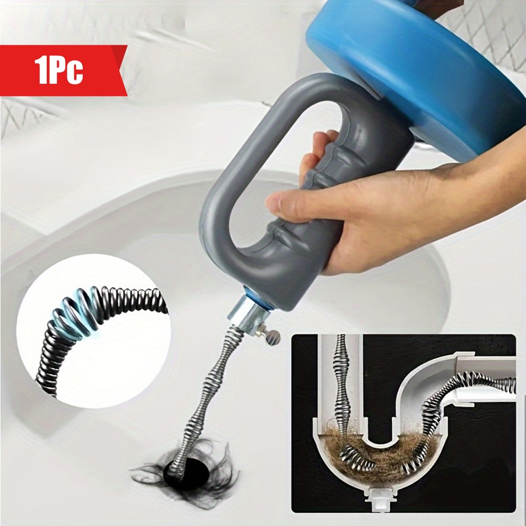 Drain Unblocker Tool Clog Flexible Auger Snake Rod SinkTub Sewer ...