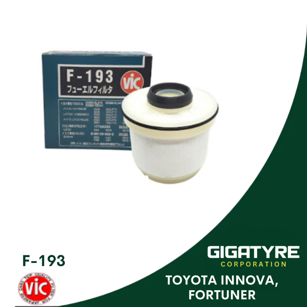 GIGATYRE - VIC F-193 Fuel Filter – For Toyota Hilux 1KD / 2KD Diesel ...