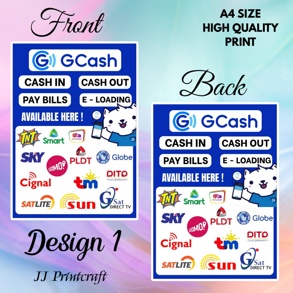 Gcash Signages Customized & Ready Made - BEST SELLER | Shopee Philippines
