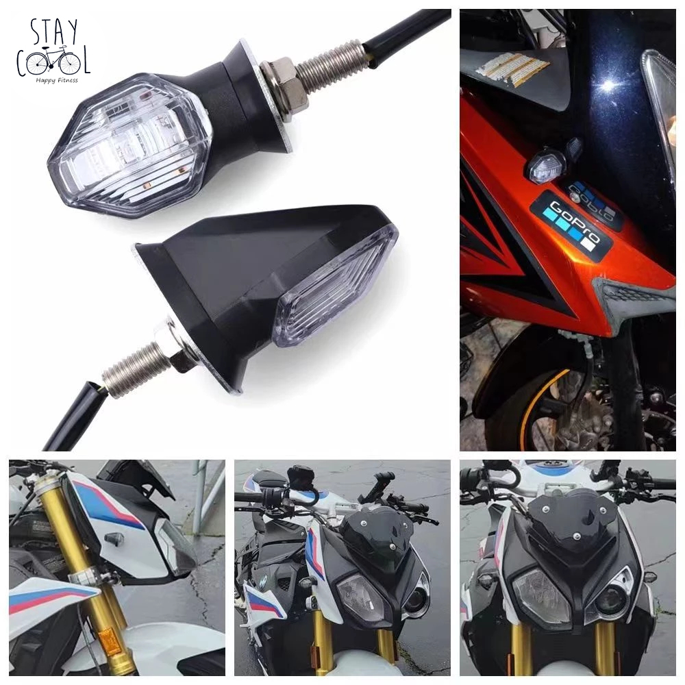 2pcs Universal Motorcycle LED Turn Signal Indicators Light Amber ...