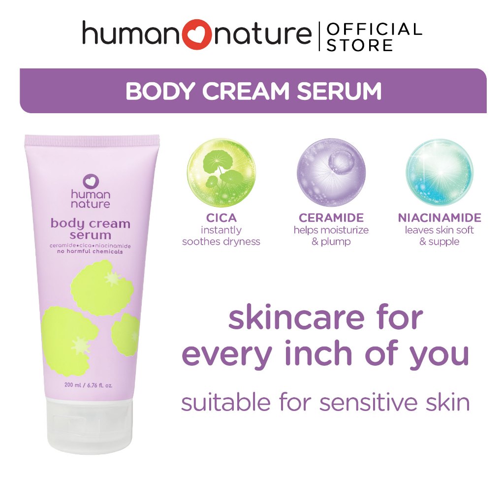 Human NatureBody Cream Serum 200ml (No Harmful Chemicals) | Shopee ...