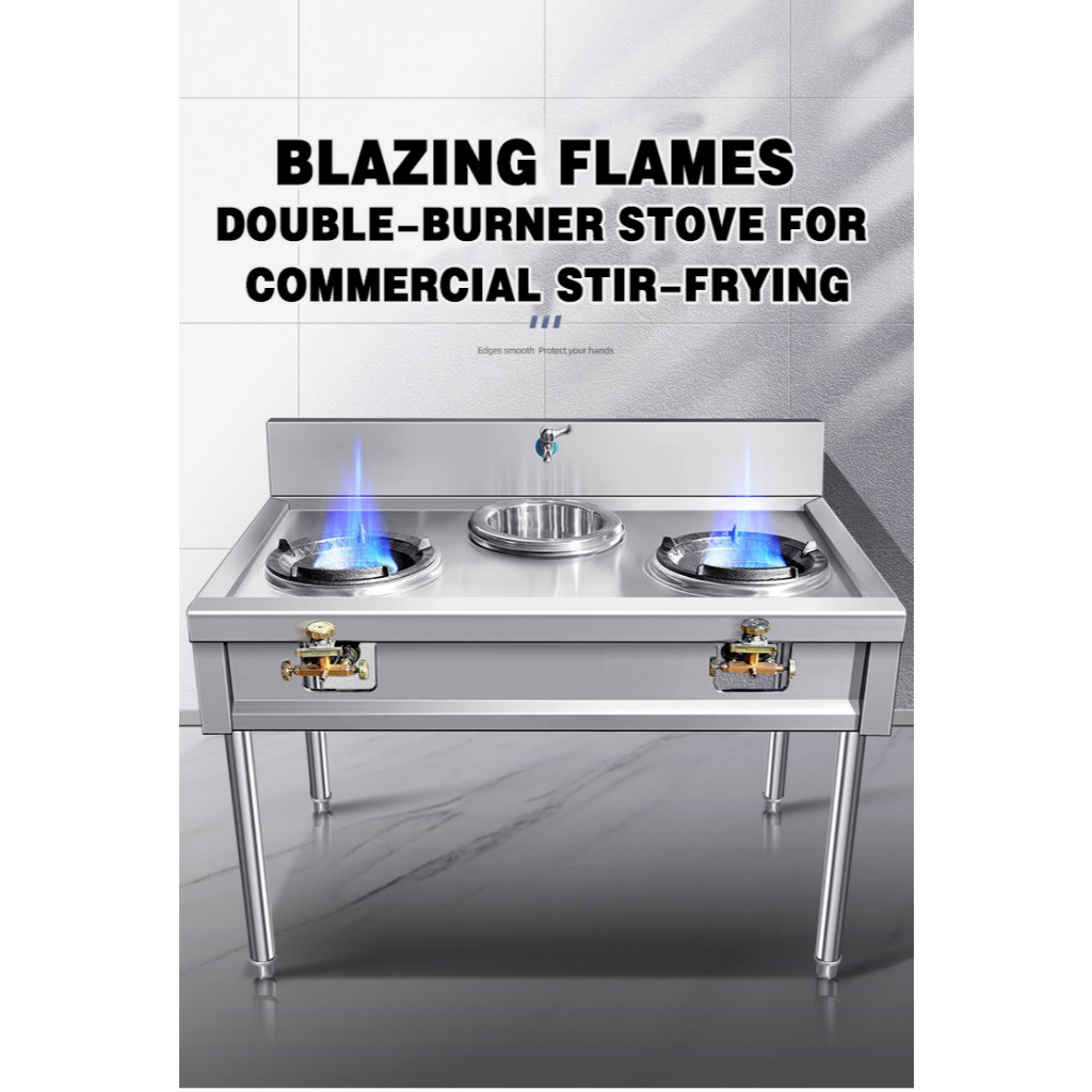 Commercial stainless steel gas stove high-power stir-fry stove for ...