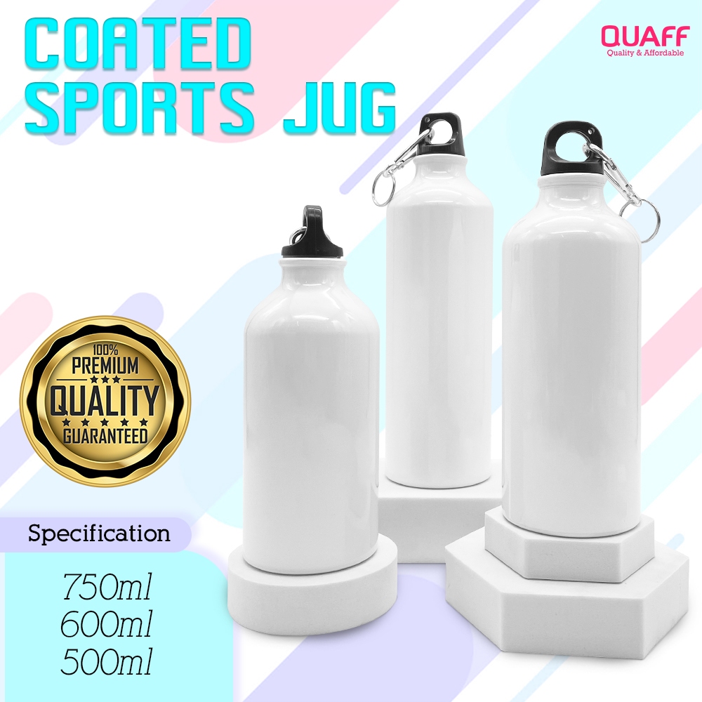 QUAFF Sublimation Coated Printable Sports Jug White 750ml | 600ml ...
