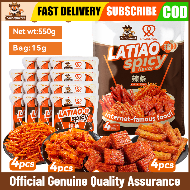 【Buy 1 Take 1】Mr. Squirrel Latiao Mix Spicy Strips Snacks Latia Chinese ...