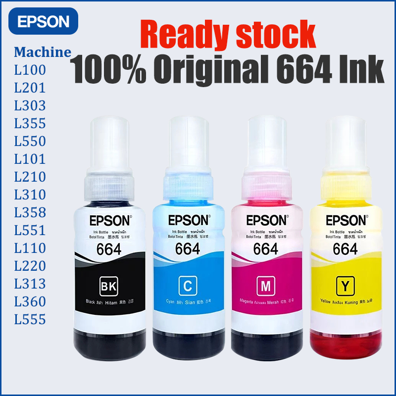 664 Ink Genuine Bottle Refill Ink L120 L110 L200 L210 L220 L300 L310 ...