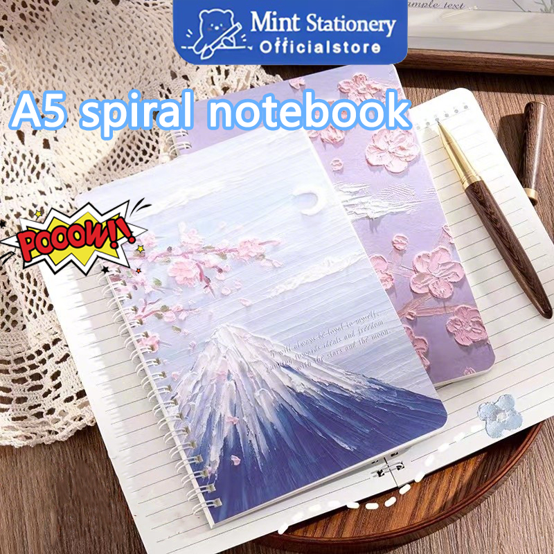 Spring Notebook set A5 Oil Painting spiral composition notebook Journal ...