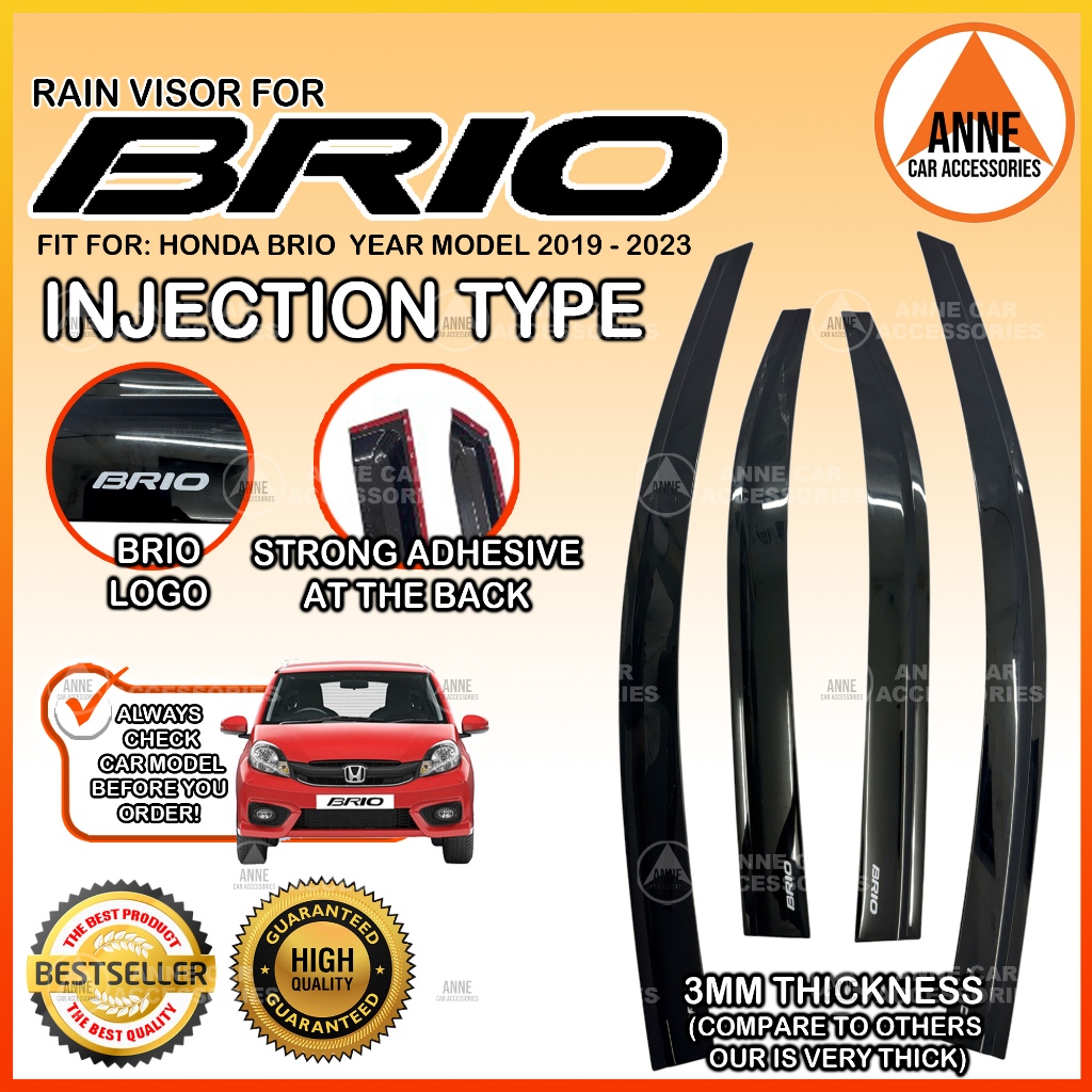 Window Rain Guard Door Visor for Honda Brio 2019 2020 2021 2022 2023 ...