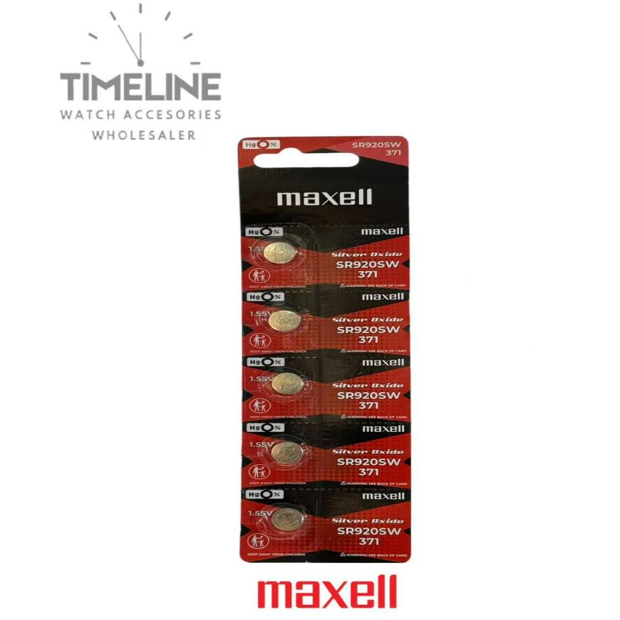 371 SR920SW Maxell Original Battery Silver Oxide 1.55v Japan Made ...