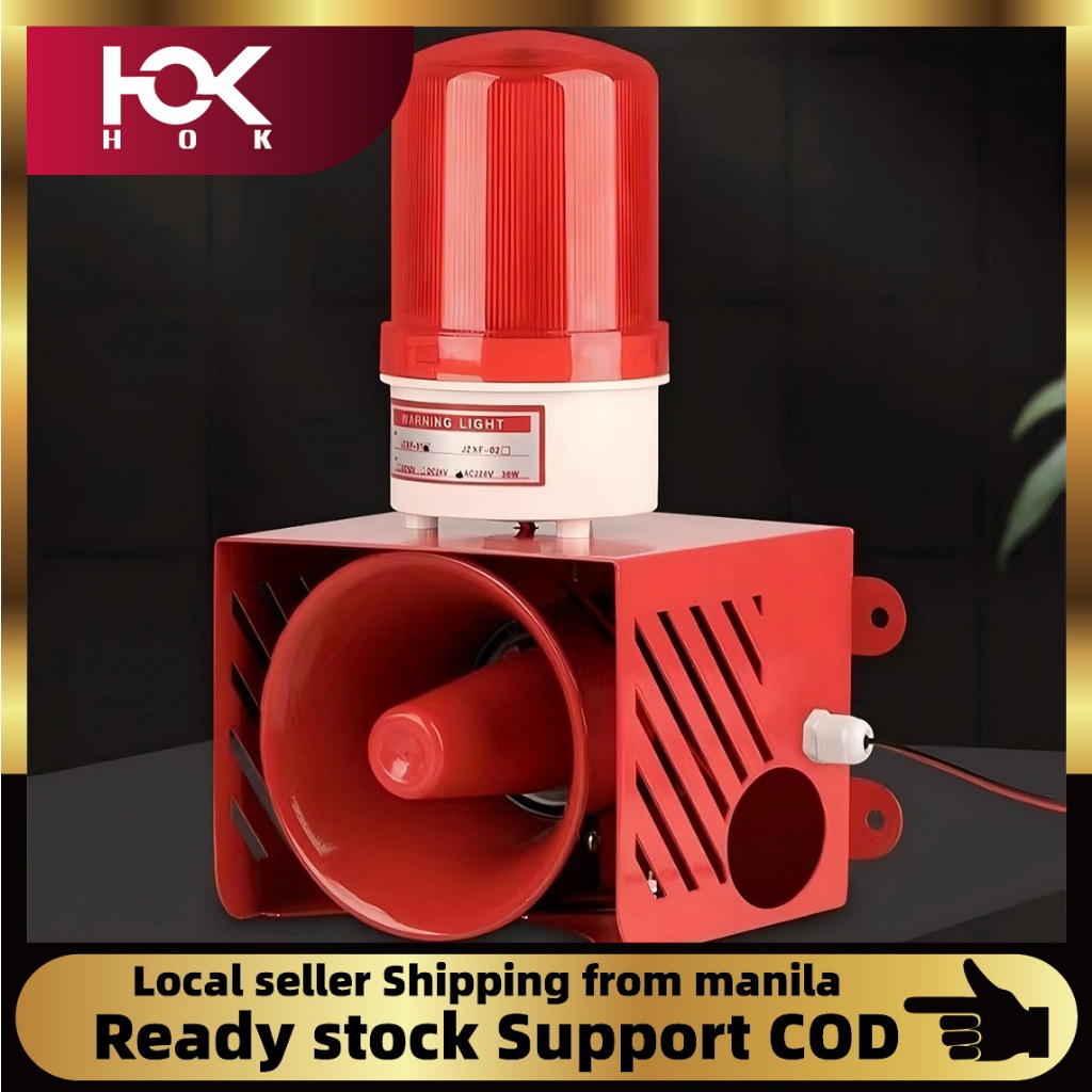 Audible and visual alarm Industrial strobe light alarm High power 120dB ...