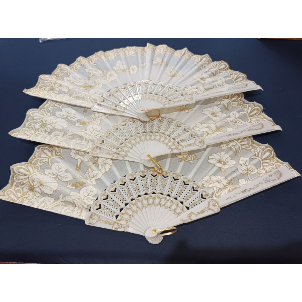 Hand Fans White Design | Shopee Philippines