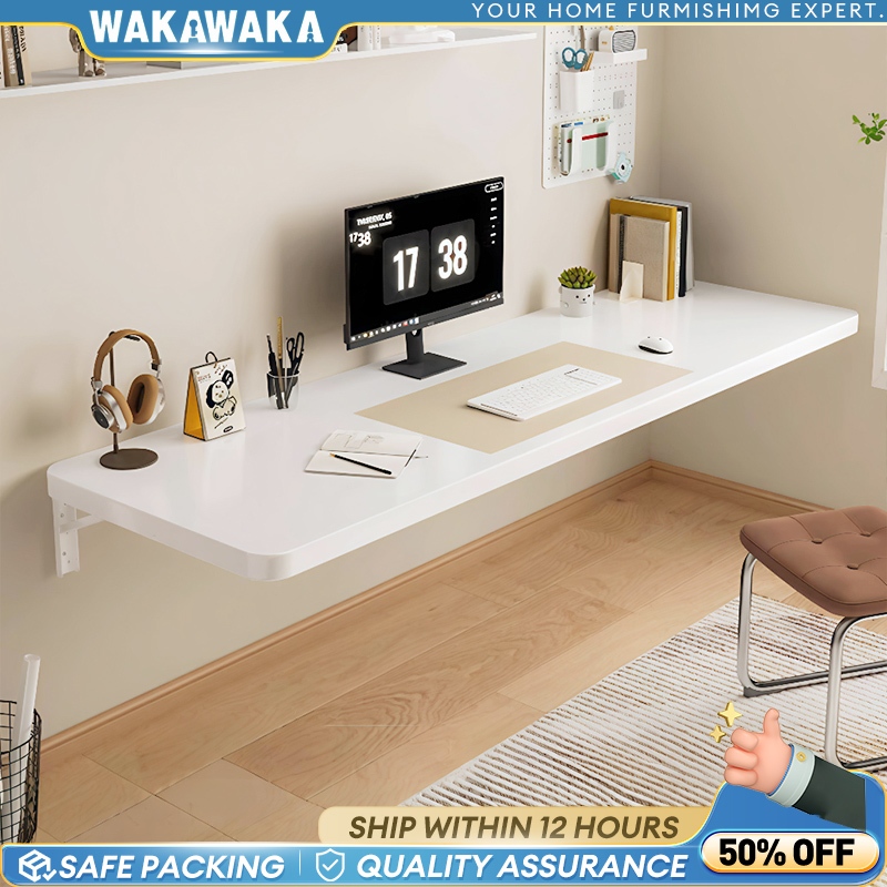 Foldable desk wall-mounted folding table wall-mounted study table ...