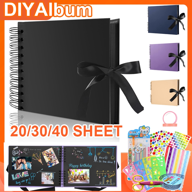 40 Sheets DIY Craft Album Photo Albums Scrapbook Paper Scrapbooking ...