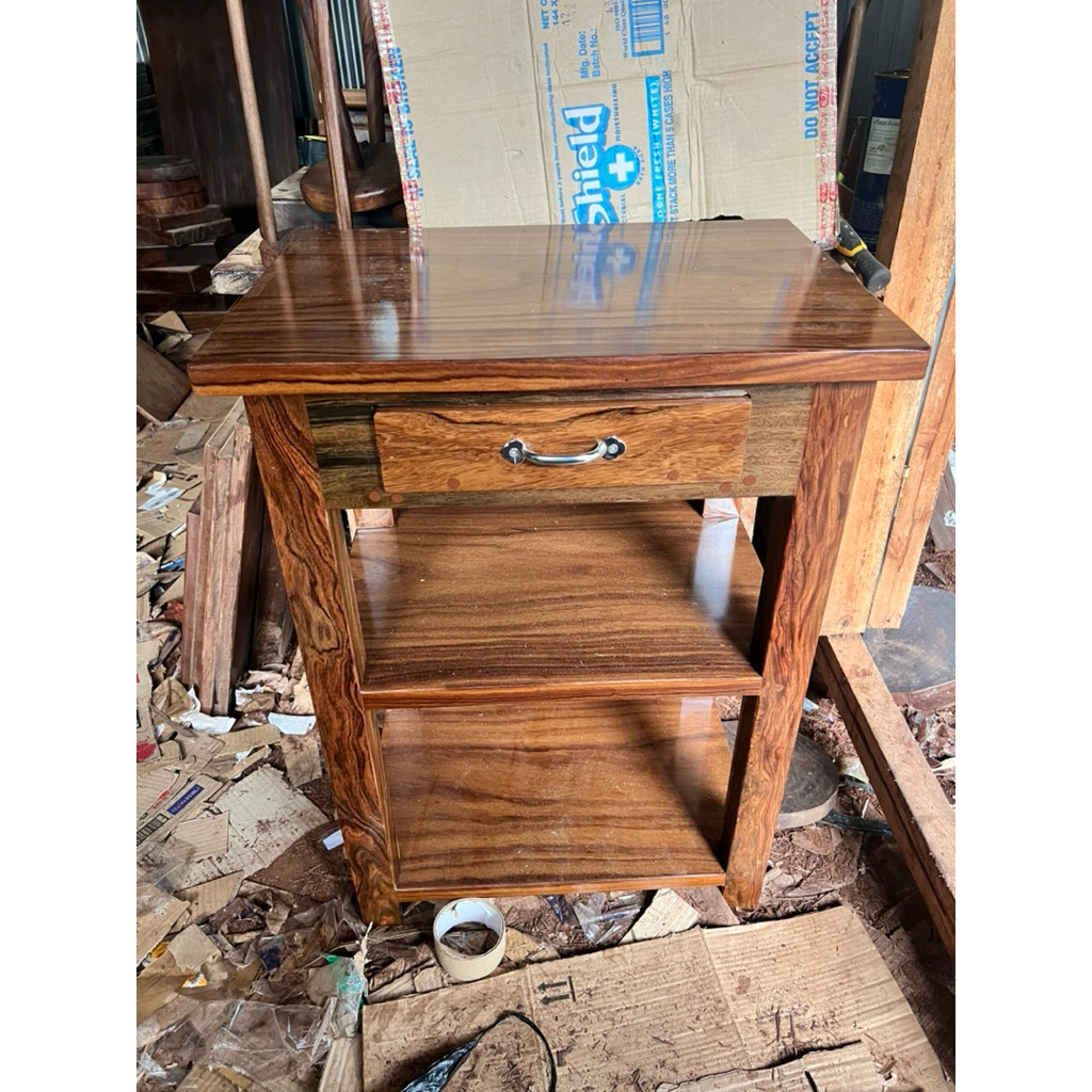 Magkuno wood side table with drawer | Shopee Philippines