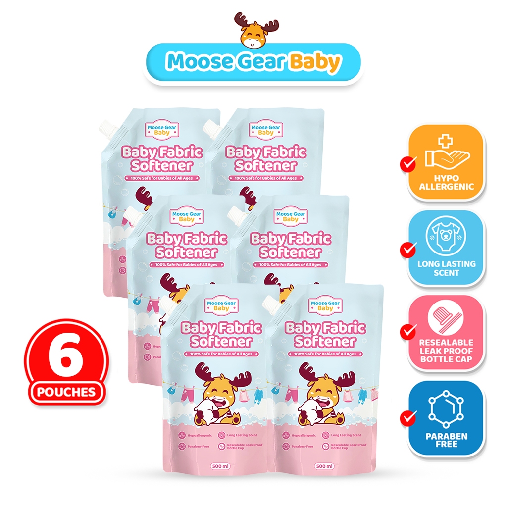 Moose Gear Baby Fabric Softener 500ml 6PACKS (Powder Scent ...