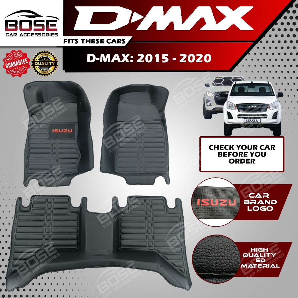 TPE / 5D Black / 5D Carbon Fiber Deep Dish Matting for Isuzu Dmax 2015 ...