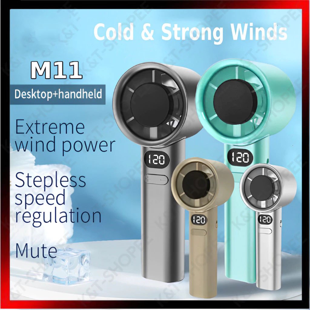 Hot salesHandheld Turbo M11 Fan with LED Display and 120 Wind Speed ...