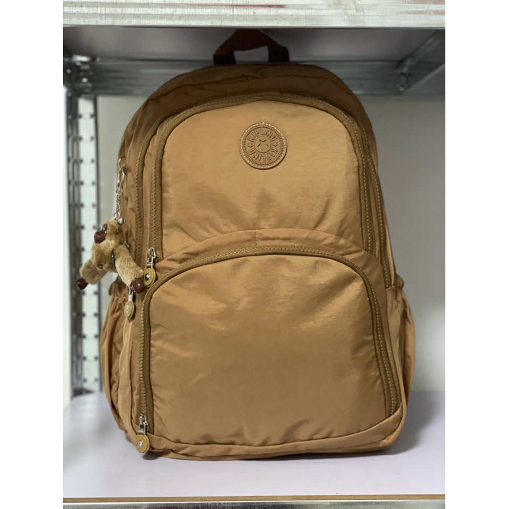 nylon kipling large backpack brown SALE | Shopee Philippines