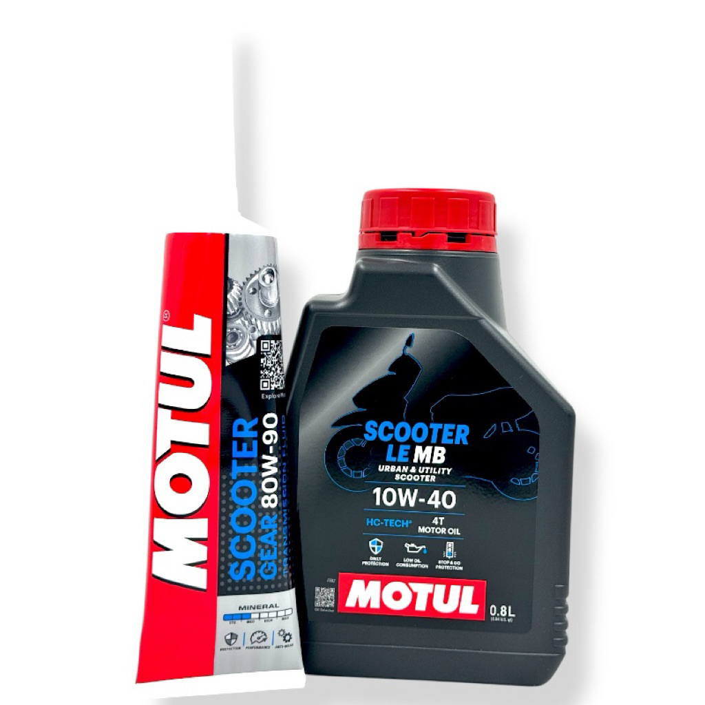 MOTUL SCOOTER 10W-40 800ML + GEAR OIL 80W-90 150ML NEW PACKAGING ...