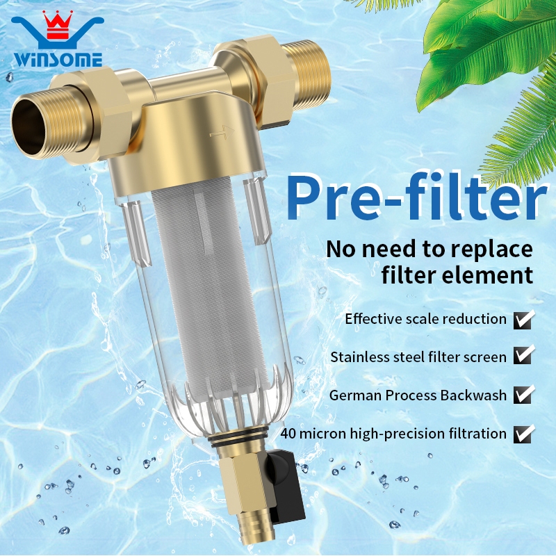 Brass 40 Micron Filtration Reusable Spin-down Pre-Sediment Water Pre ...