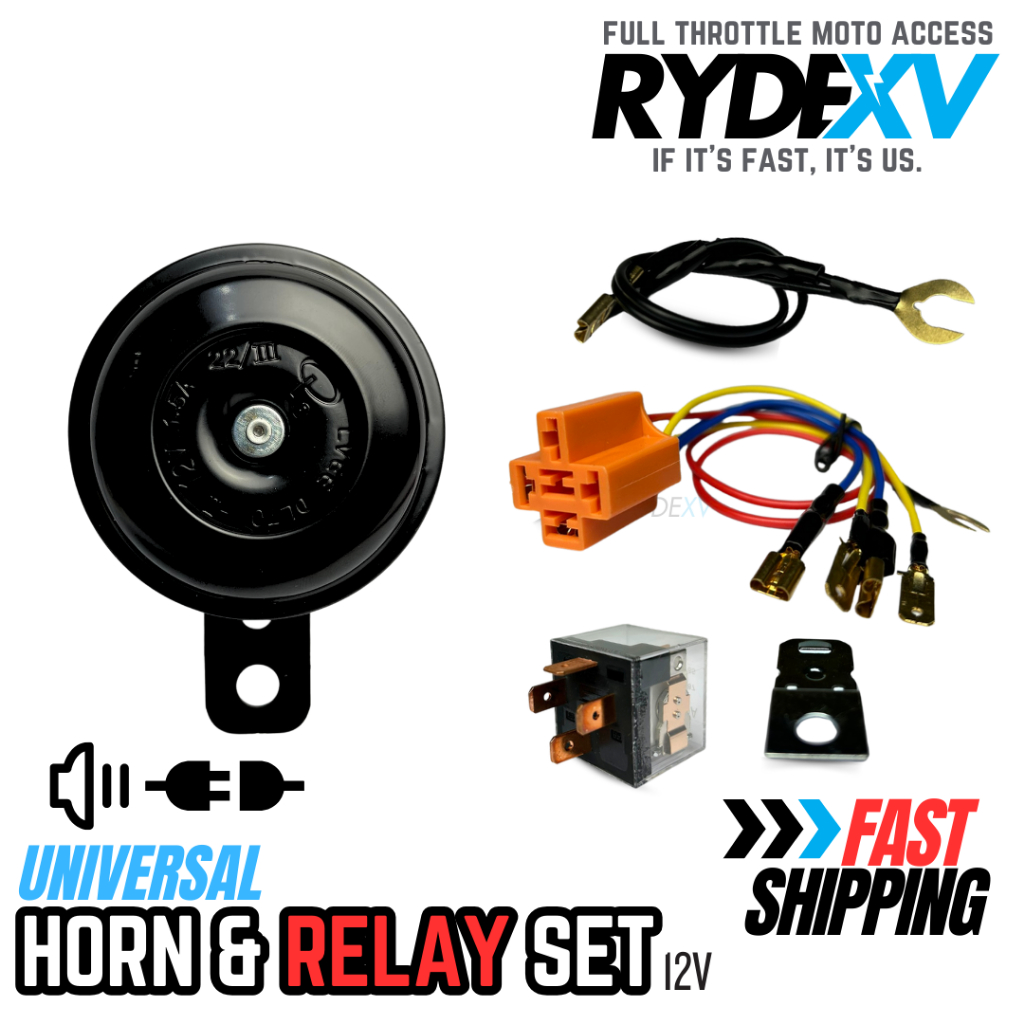 UNIVERSAL STOCK HORN SET 12V (Stock Horn and Relay) | Shopee Philippines