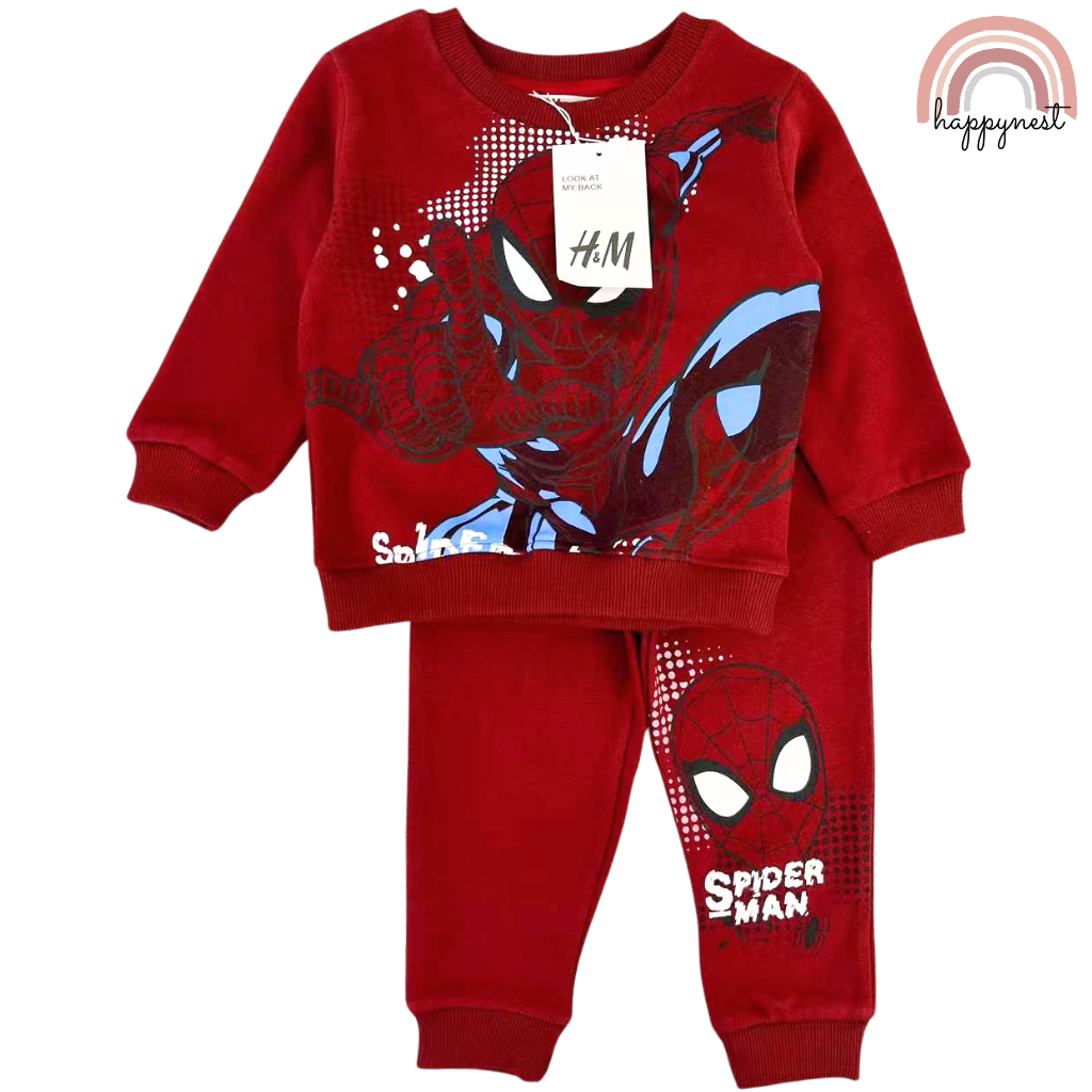 Spiderman Red Tracksuit Jogger Pants Terno Set Coord for Boys 2-6 Years ...