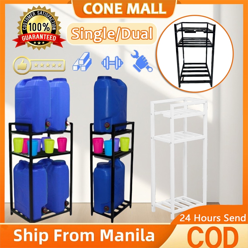 Gallon Rack Single Double Tier Bucket Rack Stainless Steel Shelves ...