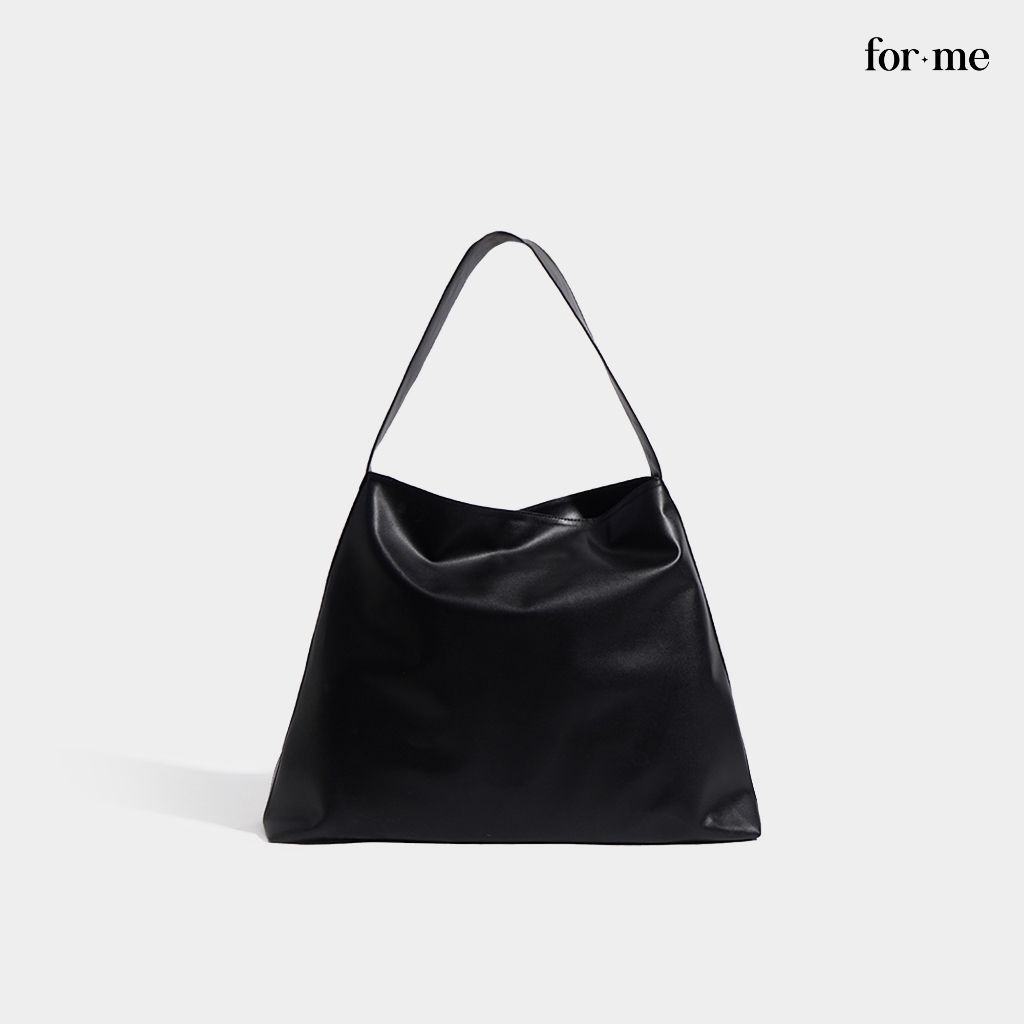 ForMe Leather Structured Shoulder Bag For Women (Black) | Shopee ...