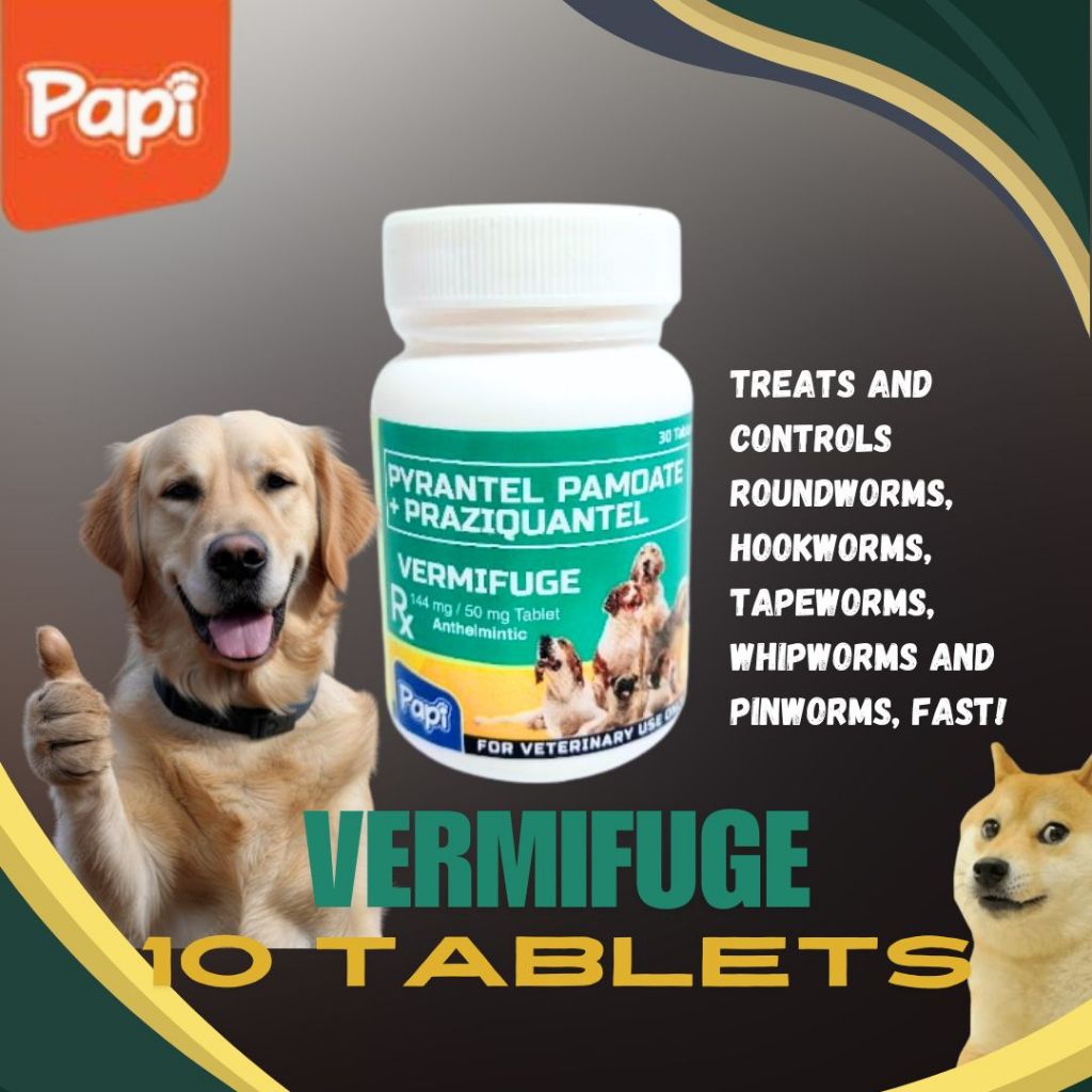 [FCR] Papi Vermifuge Pyrantel Dewormer Tablets (Pyrantel Embonate ...