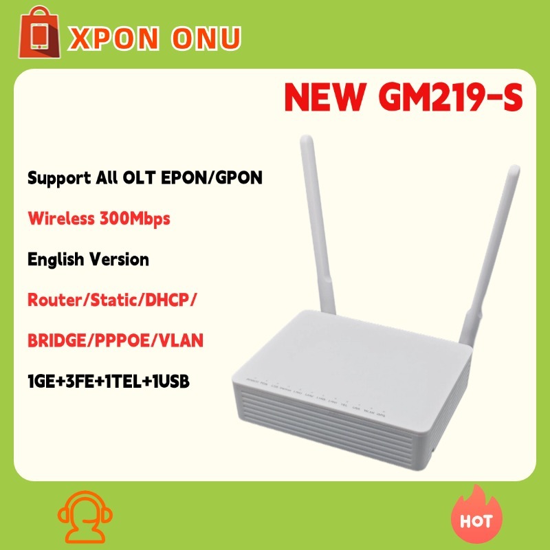 NEW ONU WIFI Mode GM219-S 1GE XPON EPON GPON OLT Wireless(Contains Adaptor) | Shopee Philippines