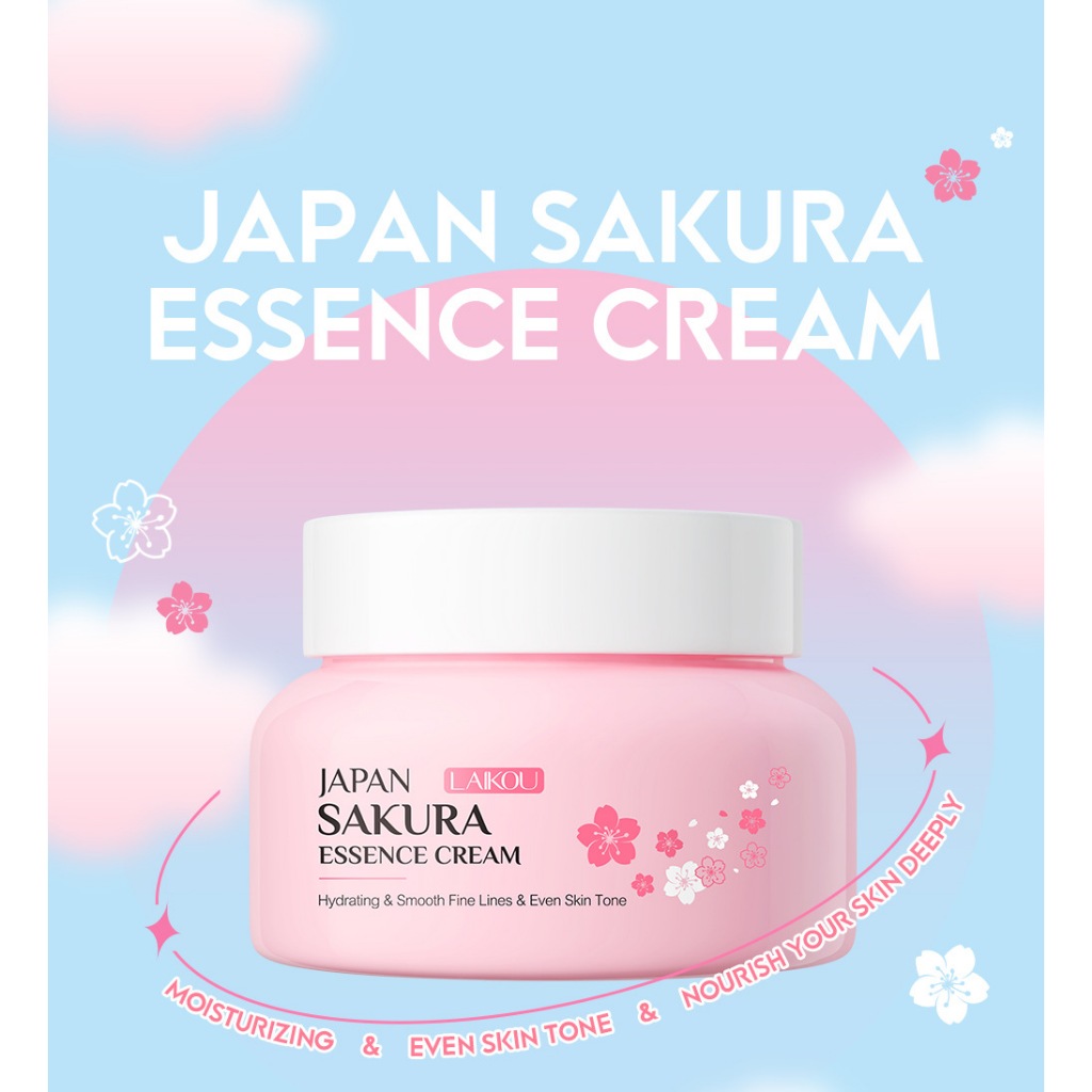 LAIKOU Japan Sakura Essence Cream Facial Skin Moisturizer Whitening ...