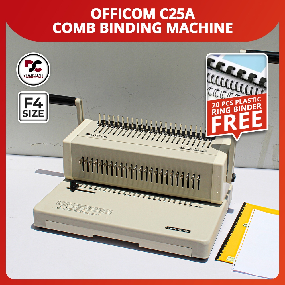 F4 Size Comb Binding Machine Officom C25a (Long | Legal) Heavy Duty ...