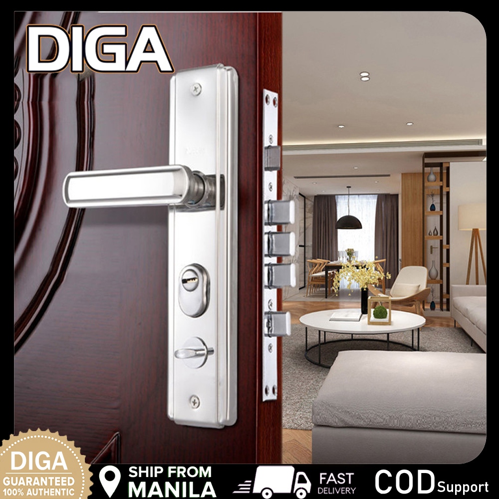 4 Latch Main Doorknobs Doors Lock set Sus304 Stainless steel panel ...