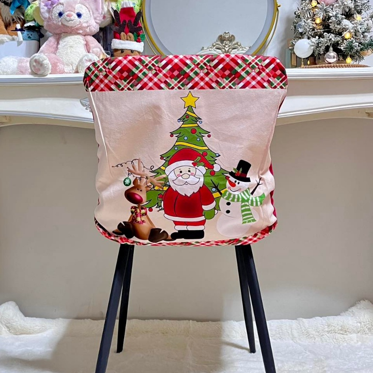 Christmas Chair Cover Christmas Party Chair Decoration Snowman Santa ...