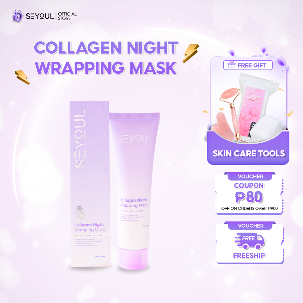 SEYOUL Korean Collagen Night Wrapping Mask, Peel-off mask Anti-aging ...
