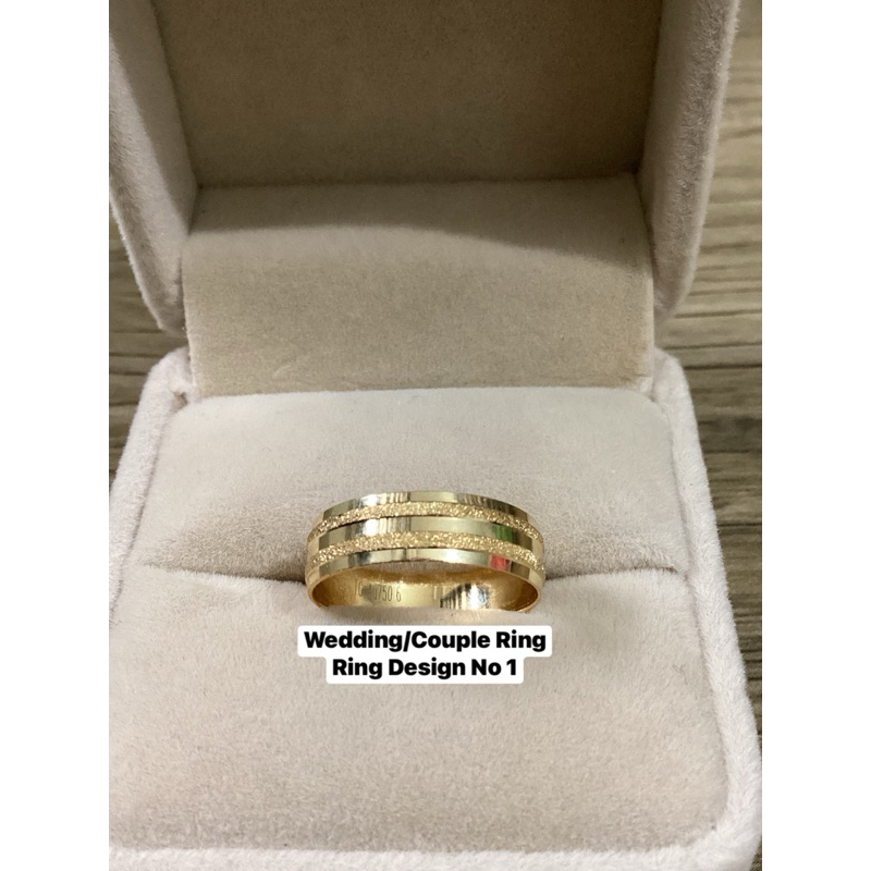 Pawnable 18k Wedding Ring/ Couple Ring No 1 ( 1 RING ONLY ) | Shopee ...