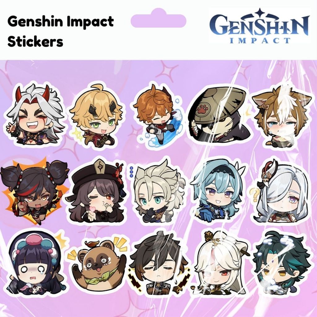 Genshin Impact Emote Stickers - Mondstadt Liyue Inazuma Sumeru Fontaine ...