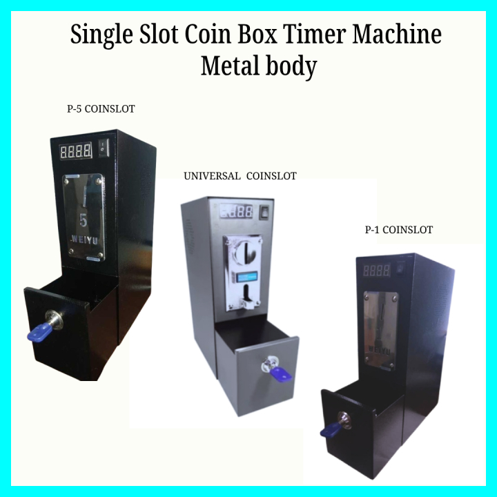 PISONET Single Slot Coin Box Timer Machine Metal body 1-Peso/Universal ...