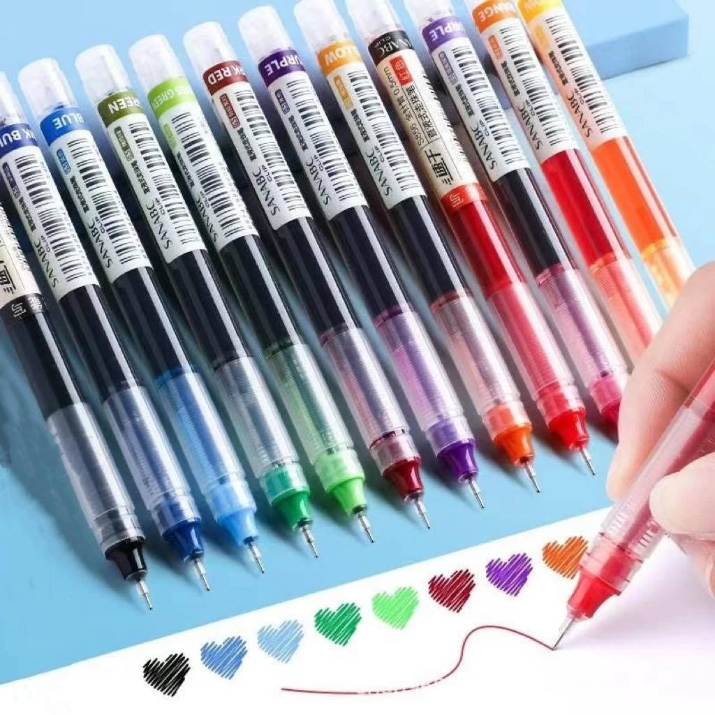 12 Colors Retro Gel Pen 0.5mm Journal Vintage Gel Pen Quick-drying ...