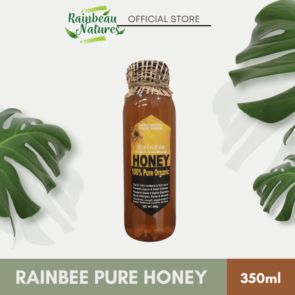 Rainbee Pure Raw Honey Uncultured Organic 600grams (350ml) | Shopee ...