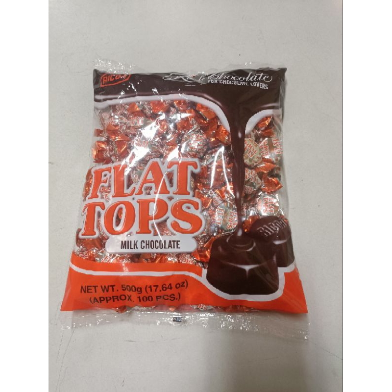 Ricoa Flat Tops milk chocolate 500g 100pcs | Shopee Philippines