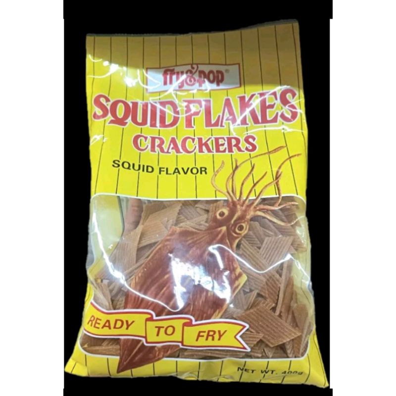 Fry & Pop Squid Flakes Crackers Squid Flavor Ready to Fry Uncooked ...