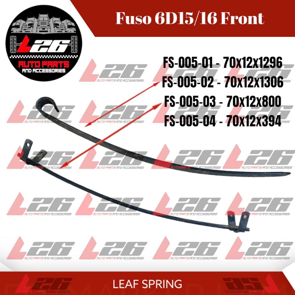 UP-LUC Leaf Spring Molye for Fuso 6D15 6D16 Front sizes available ...