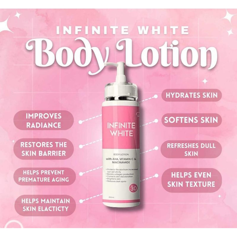 INFINITE White Body Lotion with NIACINAMIDE, AHA & VITAMIN C-200ml ...