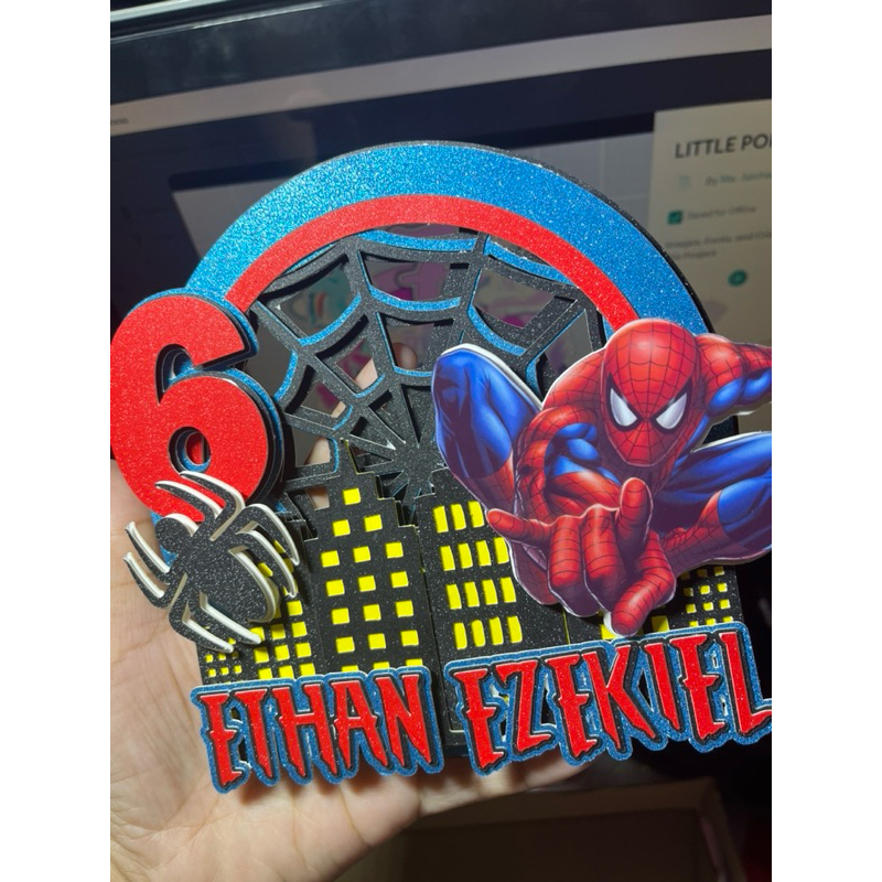 Spiderman V2 Cake Topper Layered | Shopee Philippines