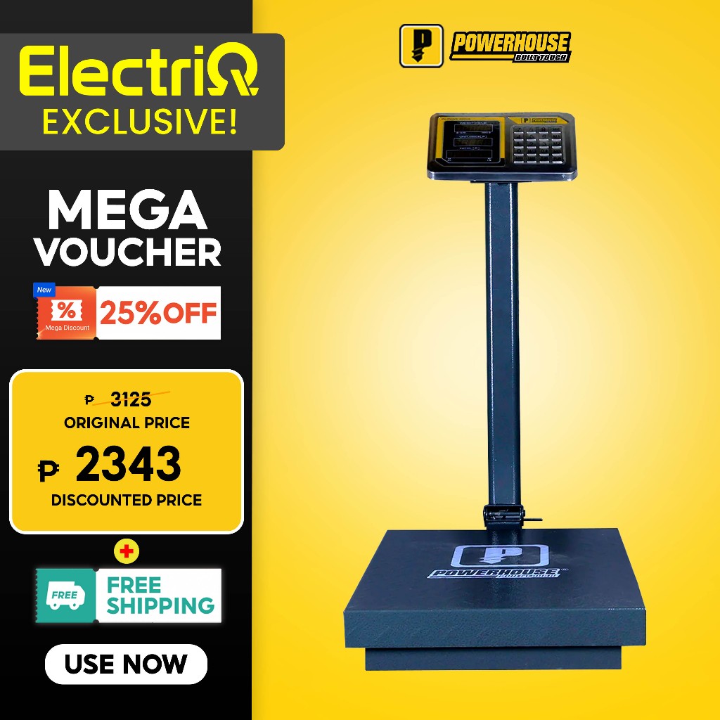 Electriq l Powerhouse Heavy Duty Platform Digital Weighing Scale 300Kg ...