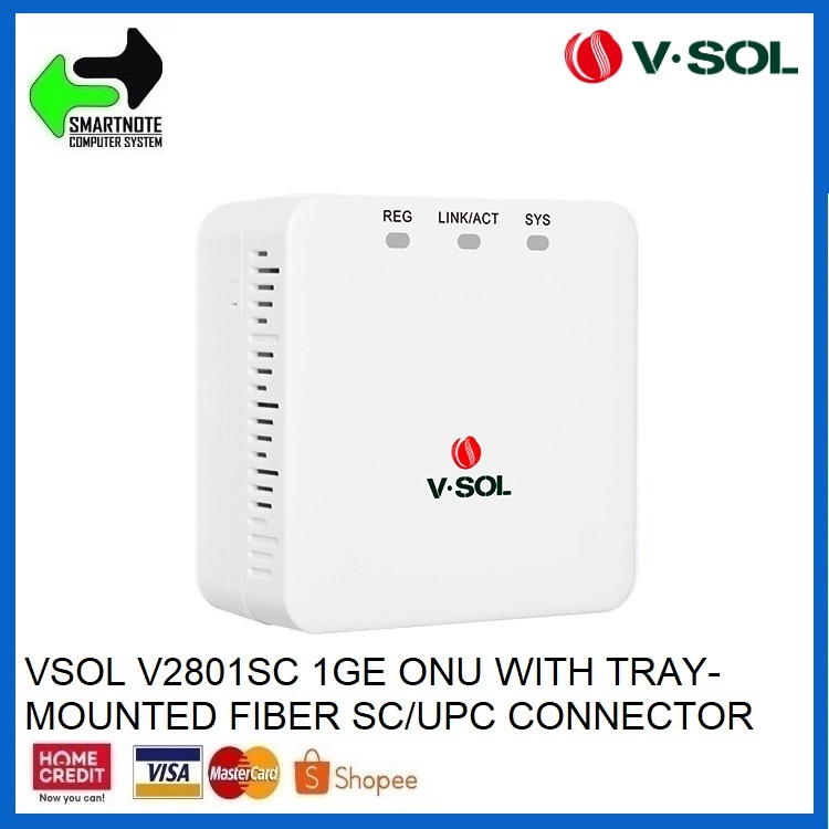 VSOL V2801SC 1GE ONU WITH TRAY-MOUNTED FIBER SC/UPC CONNECTOR | Shopee ...